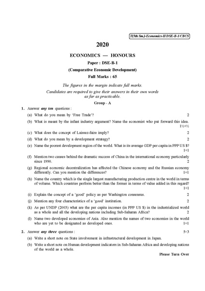File Cu 2020 B A B Sc Honours Economics Semester V Paper Dse B 1 Qp