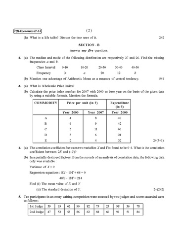 File Cu 2021 B A B Sc Honours Economics Part I Paper Iia Qp Pdf