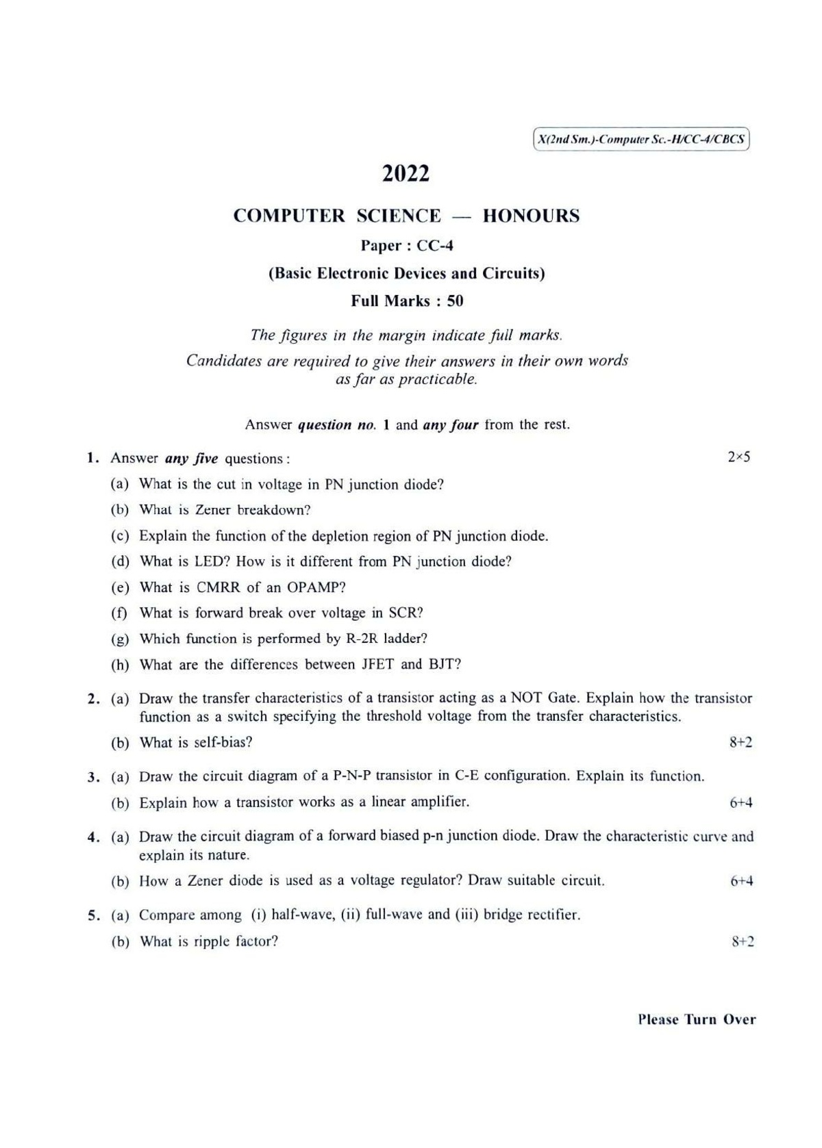 File Cu 2022 B Sc Honours Computer Science Semester 2 Paper Cc 4 Qp
