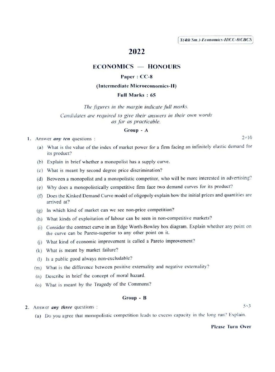 File Cu 2022 B A B Sc Honours Economics Semester 4 Paper Cc 8 Qp