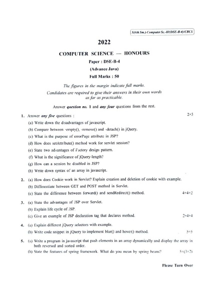 File Cu 2022 B Sc Honours Computer Science Semester 6 Paper Dse B 4