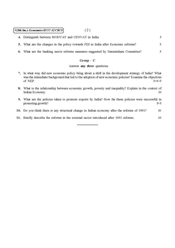 File Cu 2021 B A B Sc Honours Economics Semester 5 Paper Cc 12 Qp