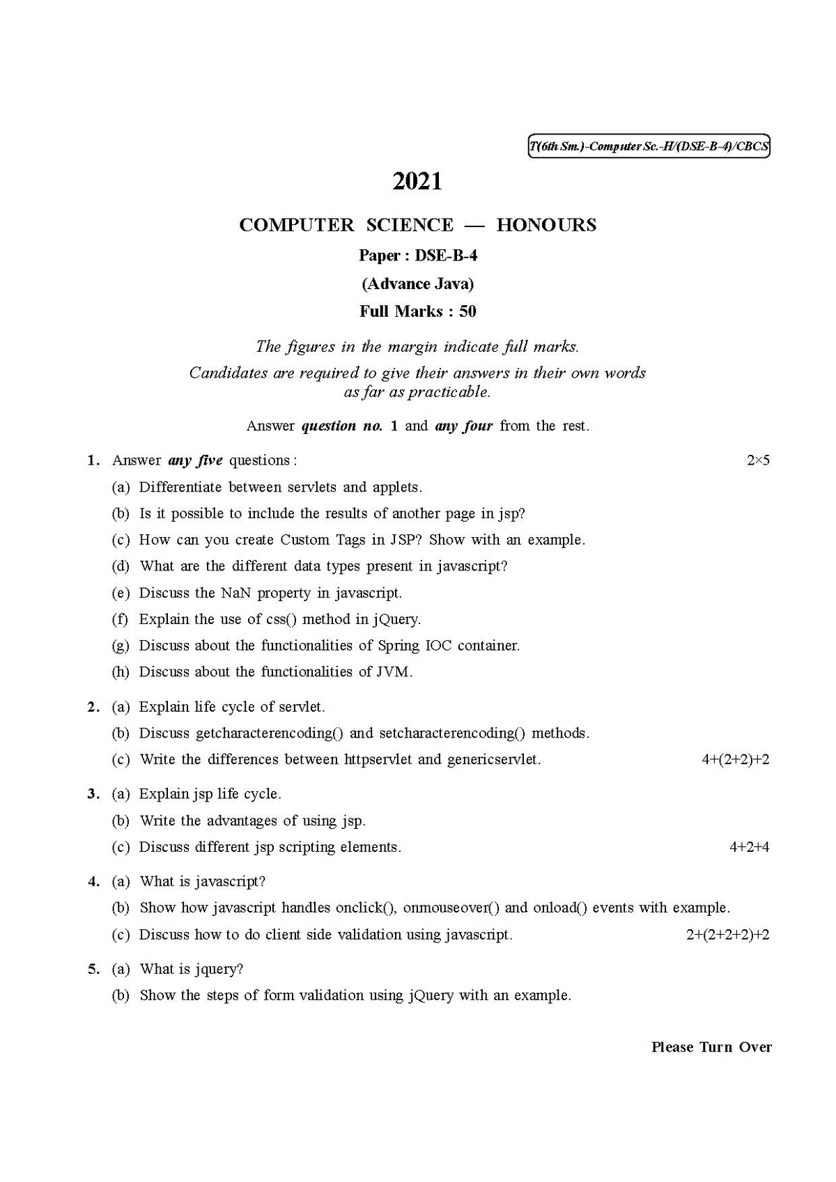 File Cu 2021 B Sc Honours Computer Science Semester Vi Paper Dse B 4