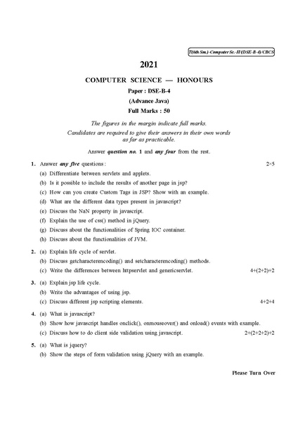 File Cu 2021 B Sc Honours Computer Science Semester Vi Paper Dse B 4
